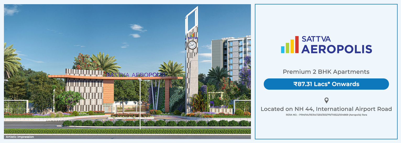 Sattva Aeropolis | 2 BHK Apartments | Airport Road