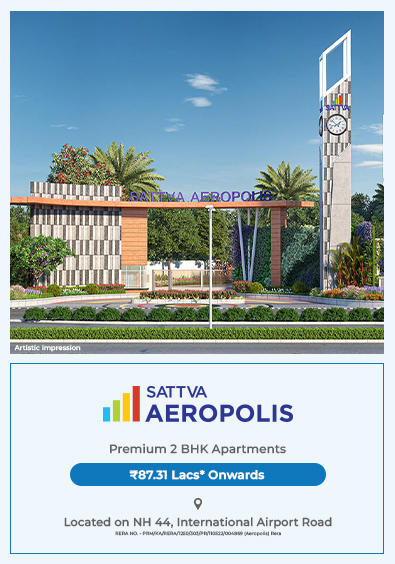 Sattva Aeropolis | 2 BHK Apartments | Airport Road